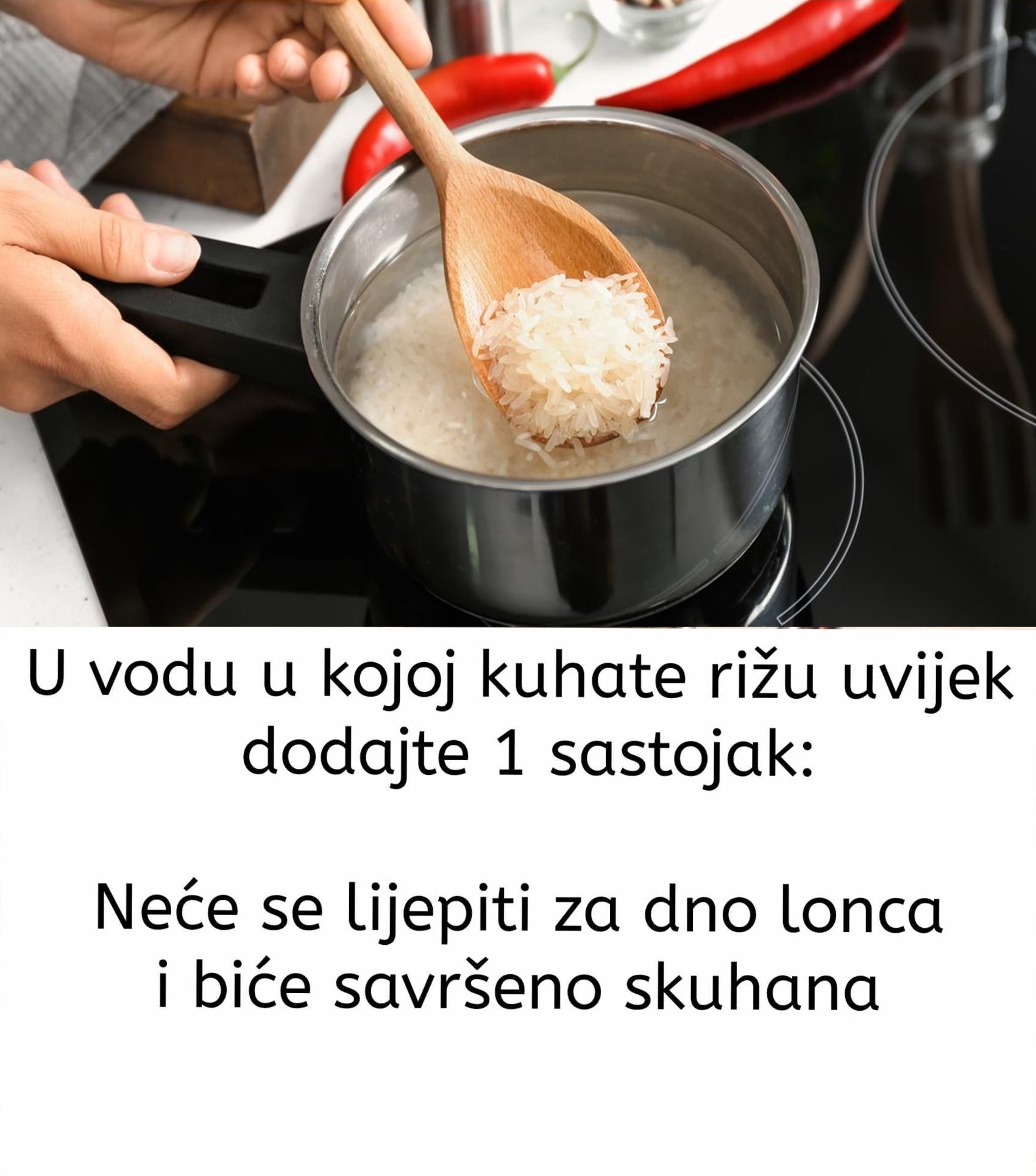 U vodu u kojoj kuhate rižu uvijek dodajte 1 sastojak:Neće se lijepiti za dno lonca | Nova Danas